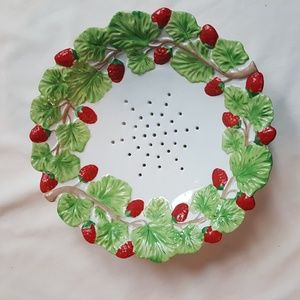 Accents | Vintage Porcelain Strawberry Sieve | Poshmark